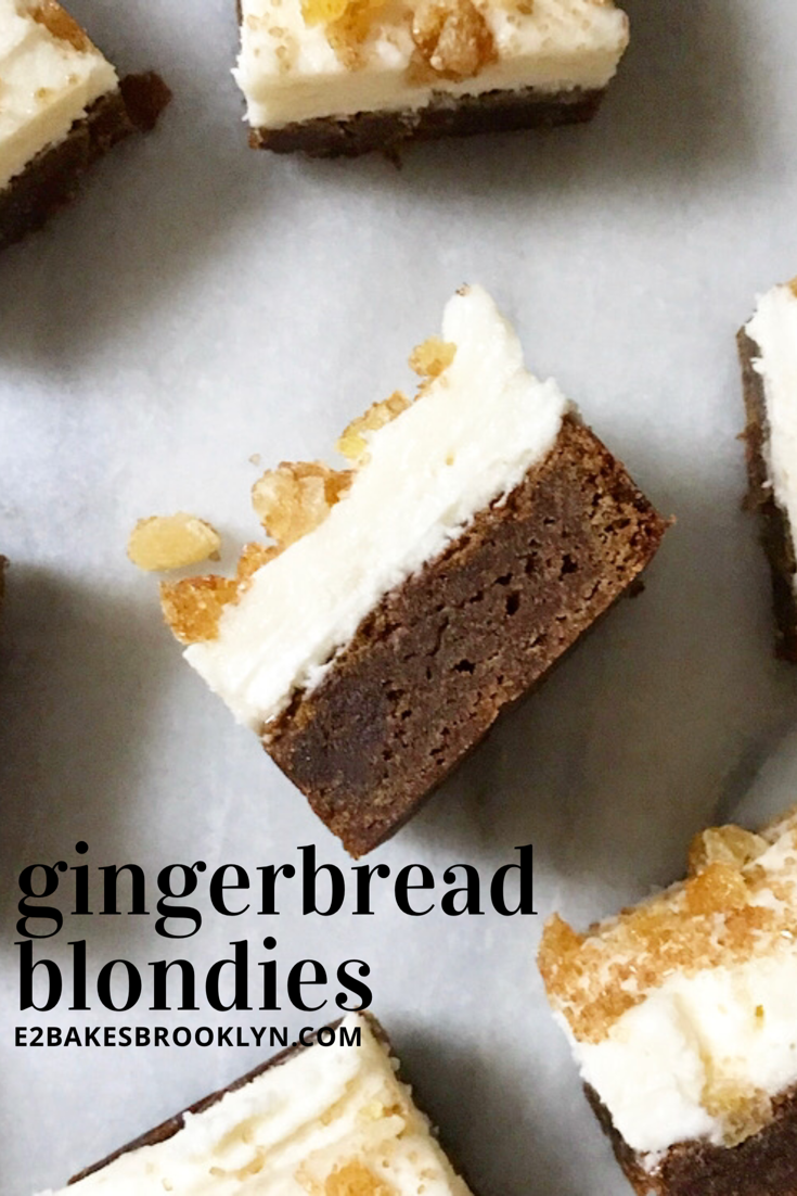 Gingerbread Blondies | e2 bakes brooklyn