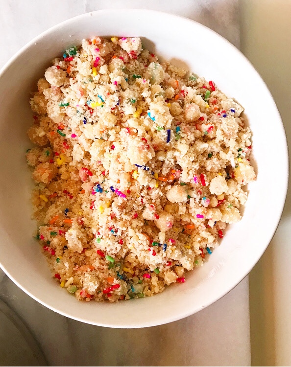Double Funfetti Crumb Cake | e2 bakes brooklyn