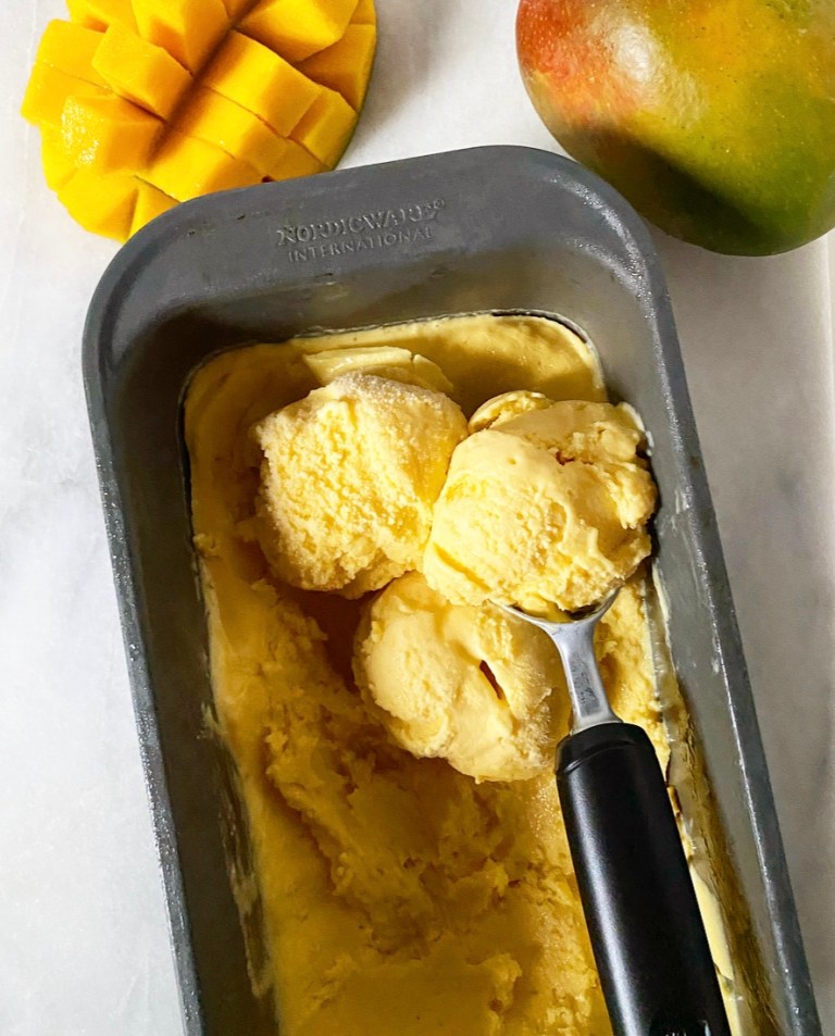 Easiest Ever Mango Sherbet | e2 bakes brooklyn