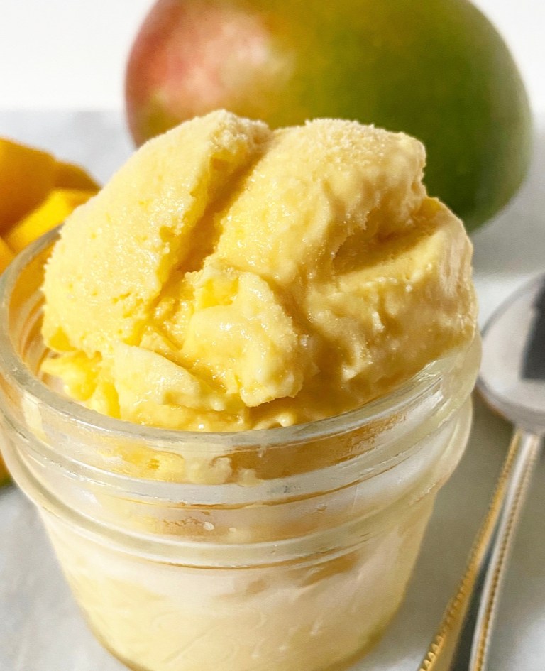Easiest Ever Mango Sherbet | e2 bakes brooklyn