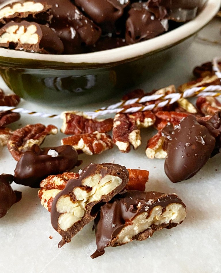 Chocolate-Covered Pecans | e2 bakes brooklyn
