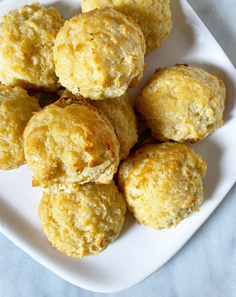 Honey Butter Drop Biscuits | e2 bakes brooklyn