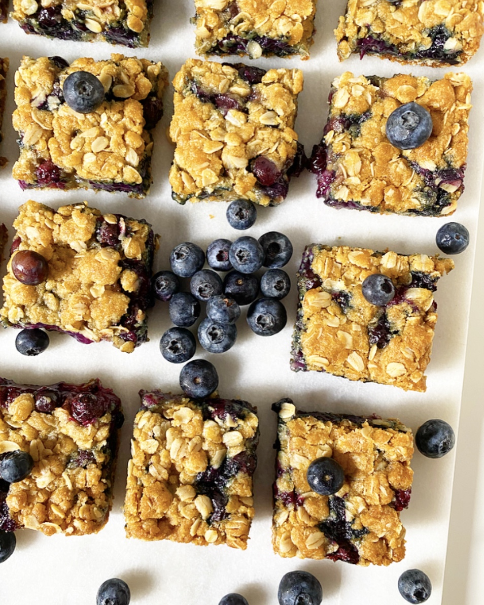 Blueberry Oat Squares | e2 bakes brooklyn