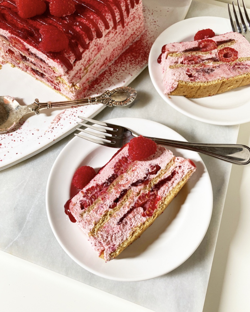 Triple Raspberry Icebox Cake | e2 bakes brooklyn